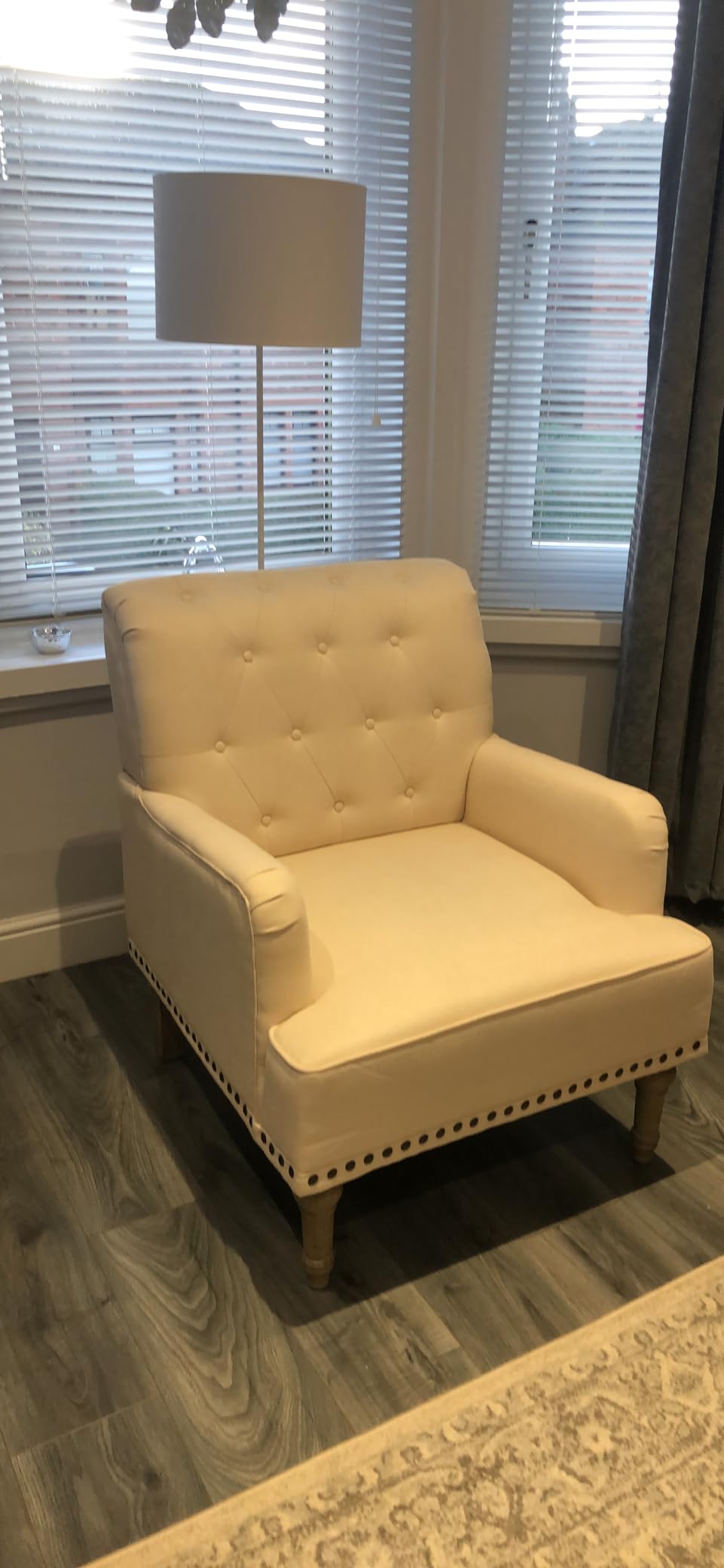 HULALA HOME Modern Accent Chair with Retro Wood Legs, Comfy Upholstered ...