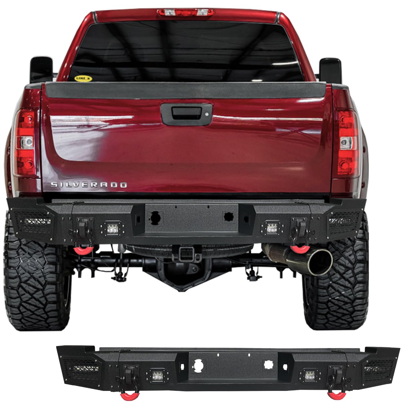 Snapklik.com : VIJAY Rear Bumper Fits 2007-2010 Chevy Silverado 2500HD丨 ...