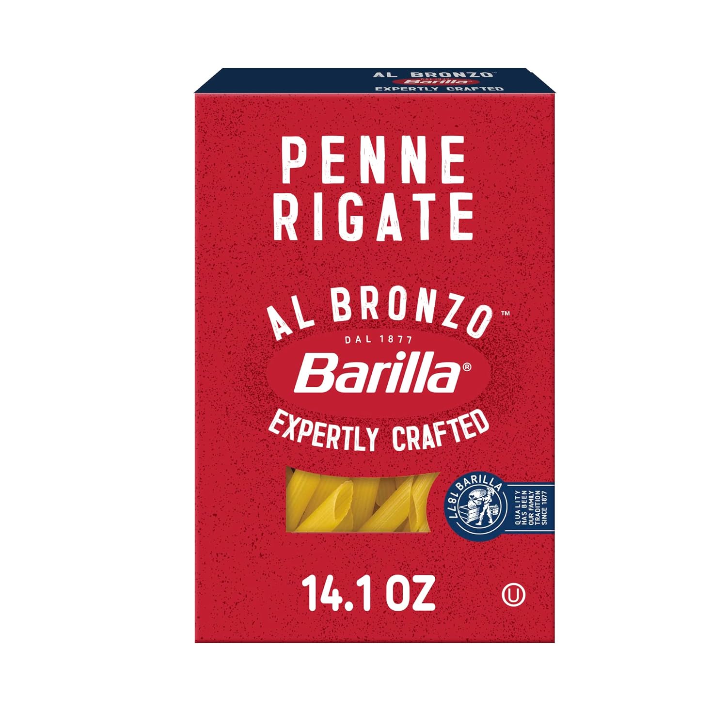 Amazon.com : Barilla Al Bronzo Penne Pasta (14.1 oz.), Bronze Cut Pasta ...
