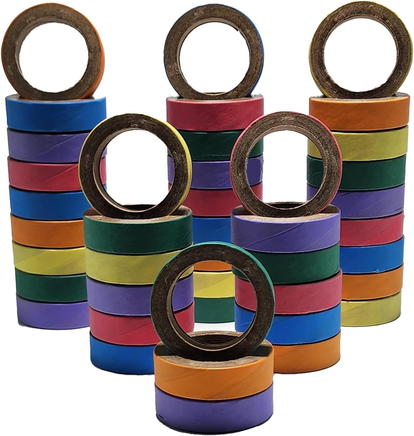 Amazon.com : Beak Happy Bird Toys Colorful Small Bagel 1.75"(42 Pack ...