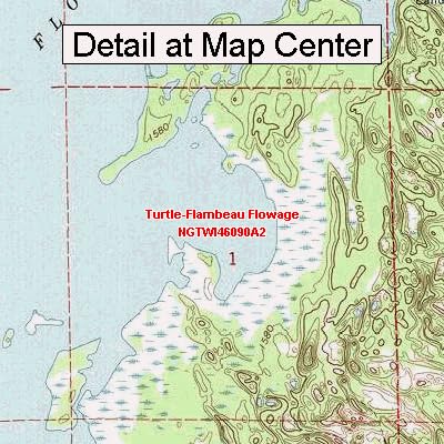 Amazon.com : Offroute USGS Topographic Quadrangle Map - Turtle-Flambeau ...