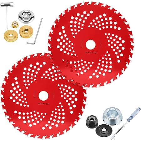 Amazon.com: HK 2 Pack 9" x36T Carbide Tip Brush Cutter Blades Weed ...