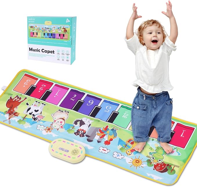 Amazon.com: Toddler Toys Farm Animals Piano Mat, Baby Musical Floor ...