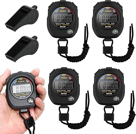 Sport Stopwatch Timer 4 Pack Digital Sports Stop Watch Timers Watches ...