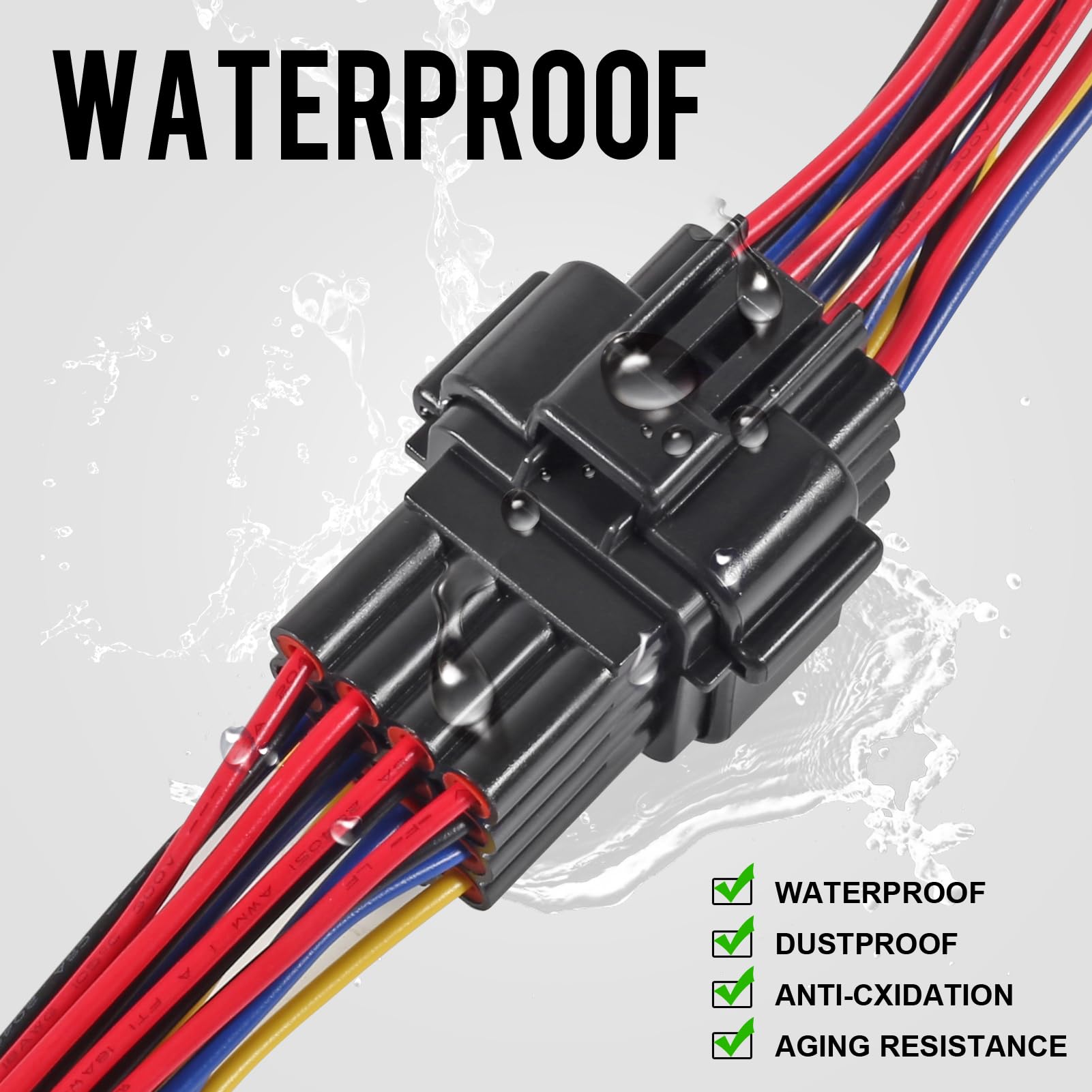 Snapklik.com : 2Sets 16Pin Waterproof Electrical Wire Connectors 16 AWG ...