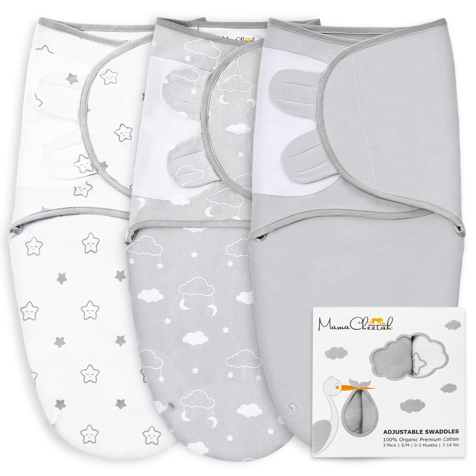 Amazon.com: Mama Cheetah Preemie Swaddle Sack, Organic Swaddle Sleep ...