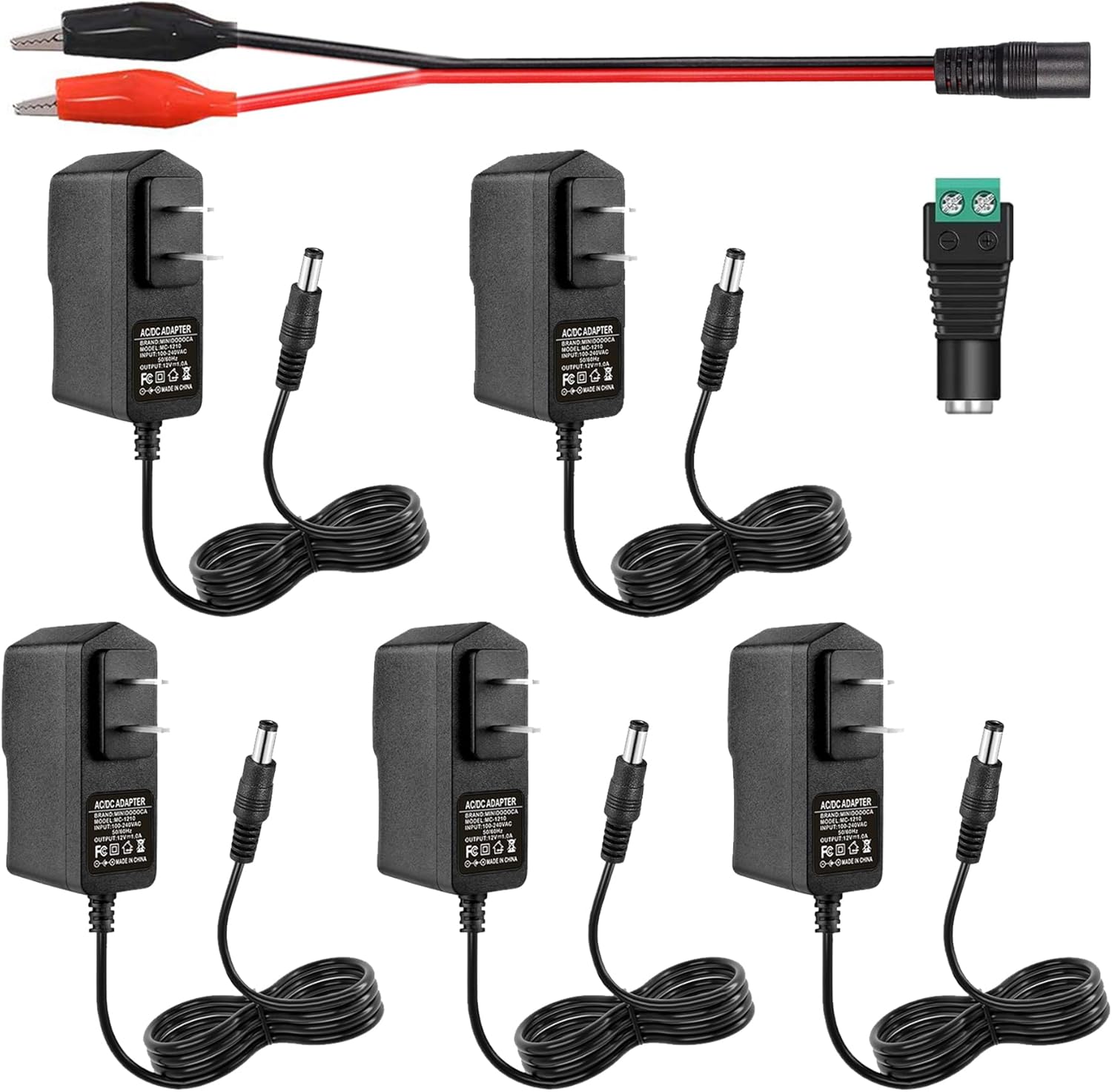 Amazon.com: Minidodoca 12V 1A Power Supply, Power Adapters, Lighting ...