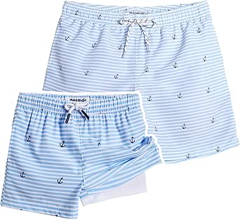 Amazon.com: maamgic Dad and Son Matching 2 in 1 Swim Trunks with ...