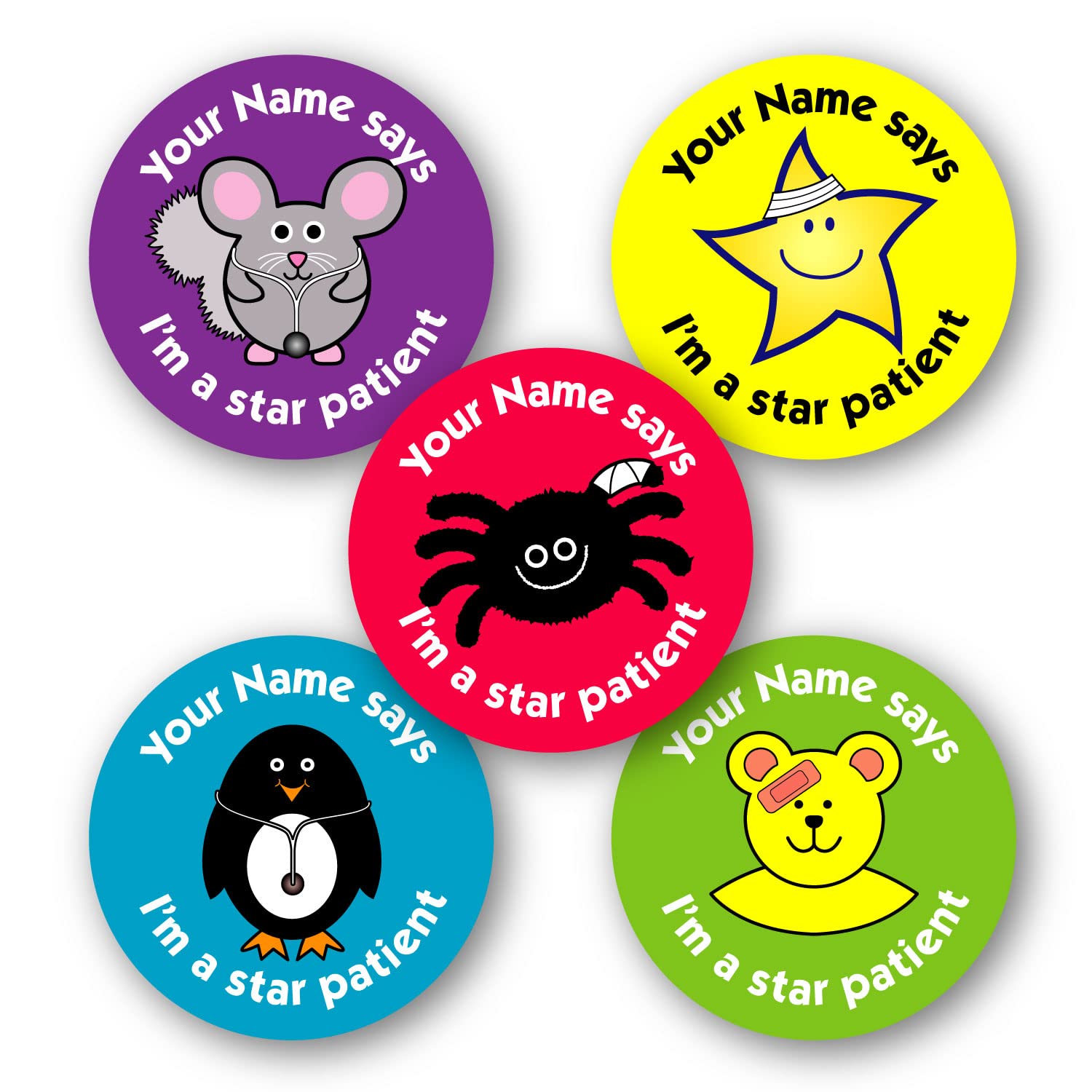 Personalised Star Patient Stickers for Doctors, Nurses, Paramedics ...
