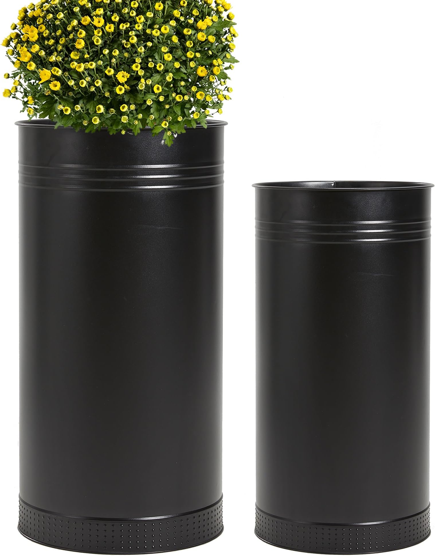 Amazon.com : Worth Garden 2-Pack 28" H. Metal Planter with 2X Inside ...