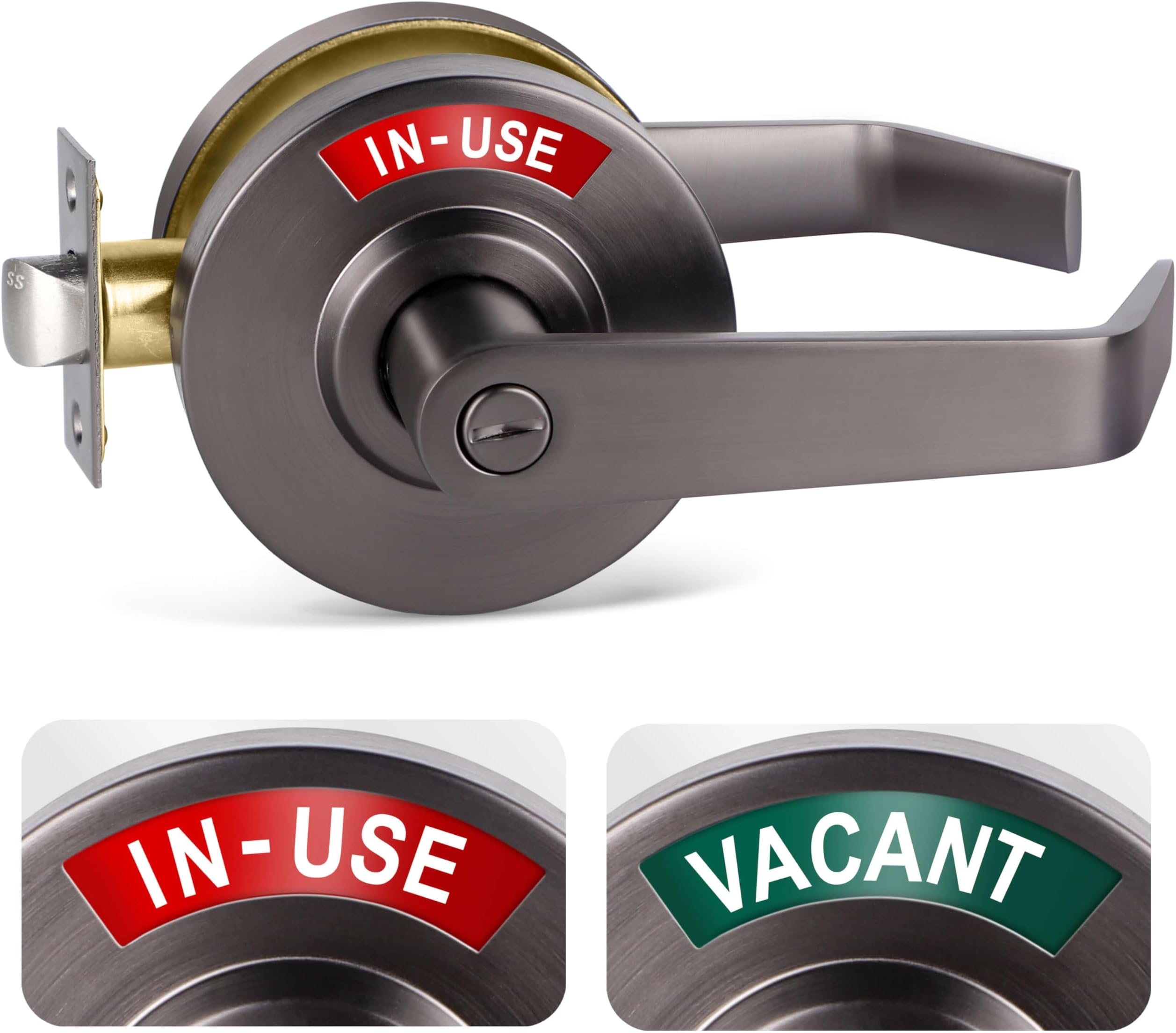 XMZ-DDUP Vacant or in-Use Bathroom Indicator Privacy Door Lock Handle ...