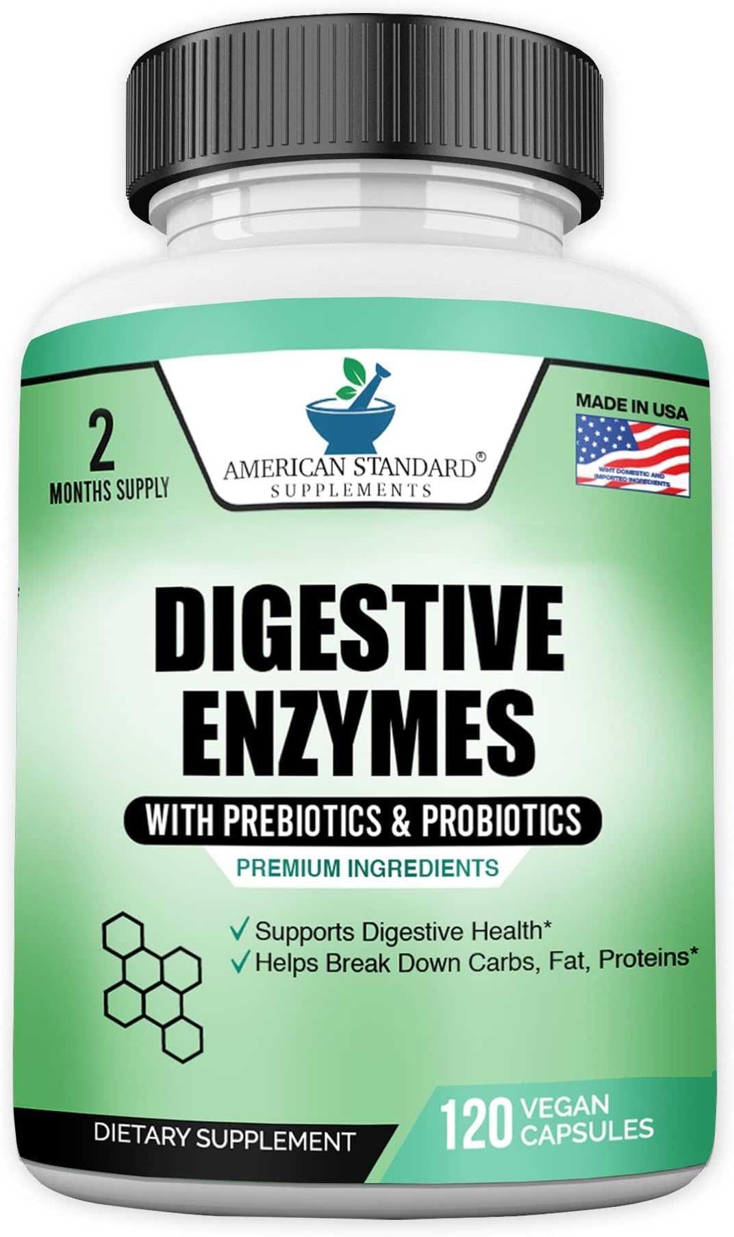 Amazon.com: Digestive Enzymes Plus Probiotics & Prebiotics, 120 Veggie ...