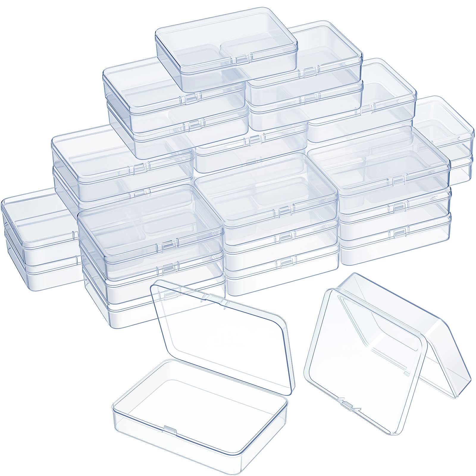 Amazon.com: SATINIOR 48 Packs Clear Small Plastic Containers ...