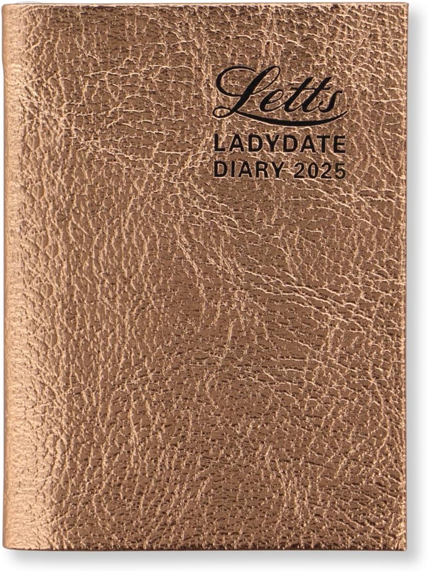Letts of London Ladydate Mini Pocket week to view 2025 diary - Rose ...