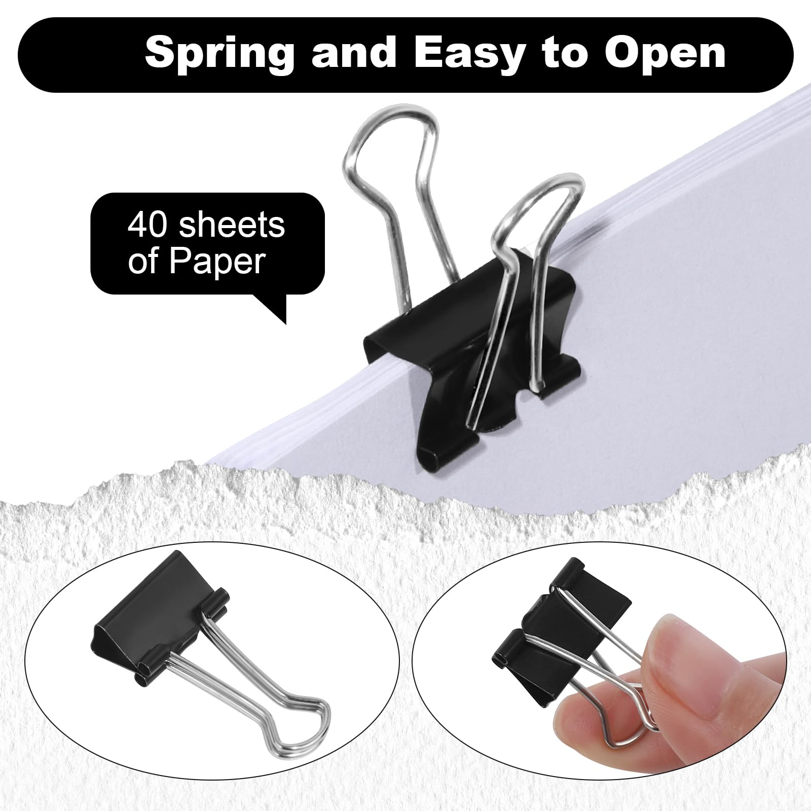 Snapklik.com : Ufmarine 240 Pcs Small Binder Clips 3/4 Inch Length