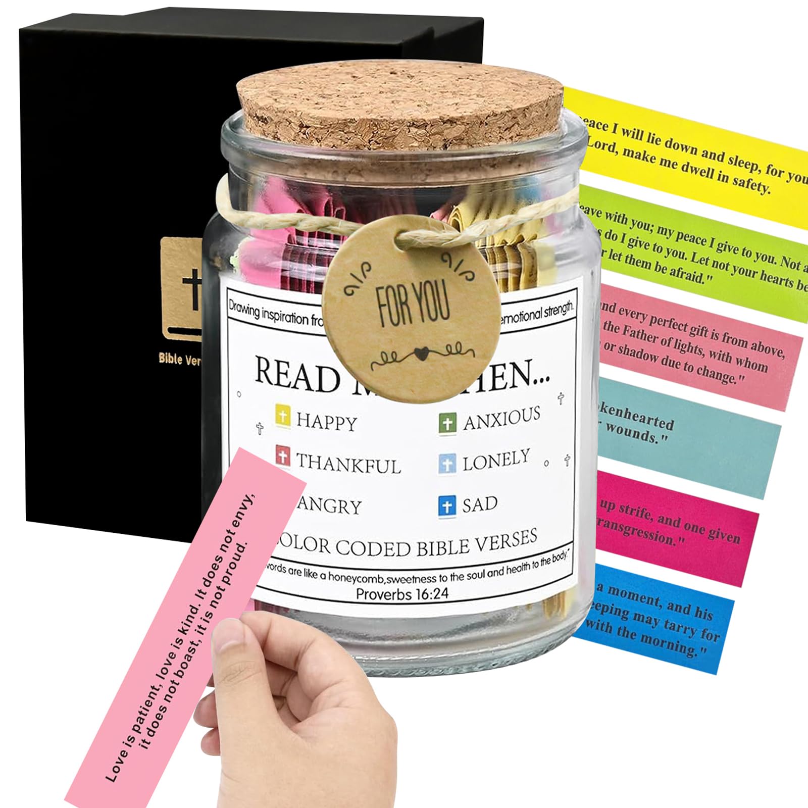 Bible Verse Jar with 90 Coloring Scriptures, The Hope Jar Bible Verses ...