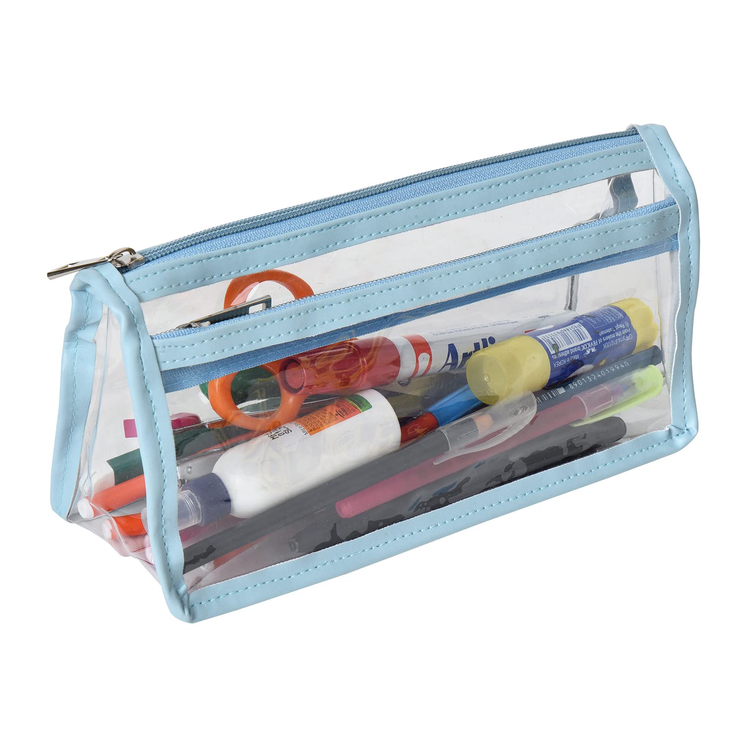 AQBAH Pvc Large Capacity Pencil Bag, Pouch With Zipper Closure School ...