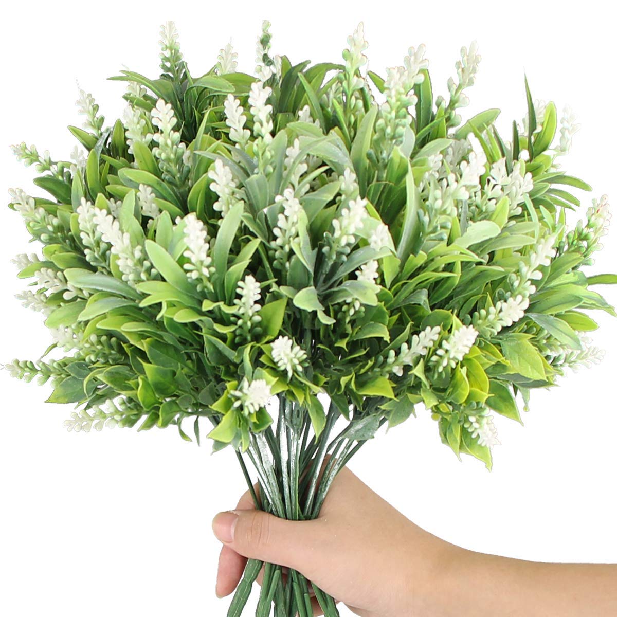 Amazon.com - 6Pcs Artificial Greenery Shrubs Fake Plants Outdoor UV ...