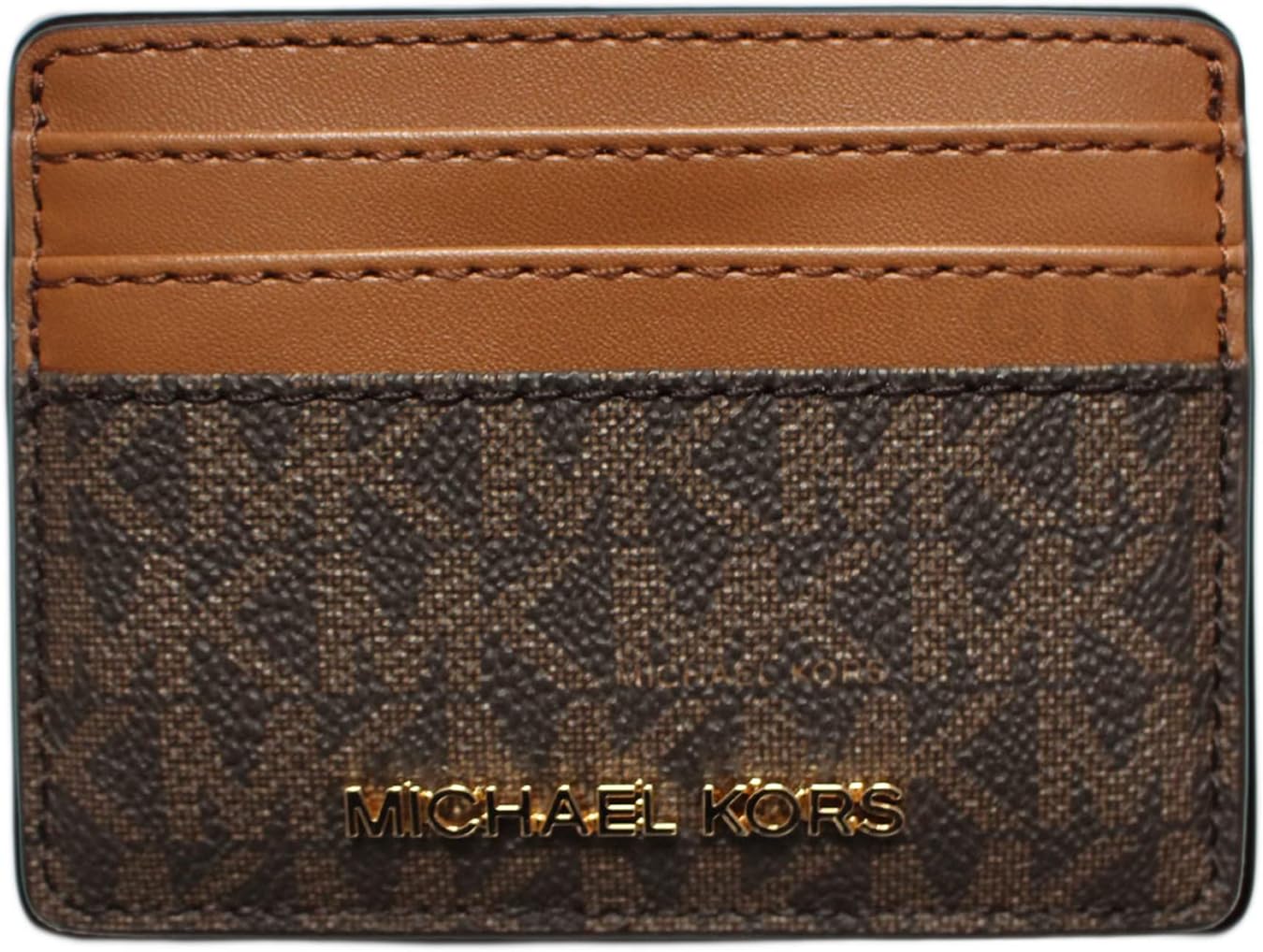 Amazon.com: Michael Kors Reed Large Card Holder Wallet MK Signature ...