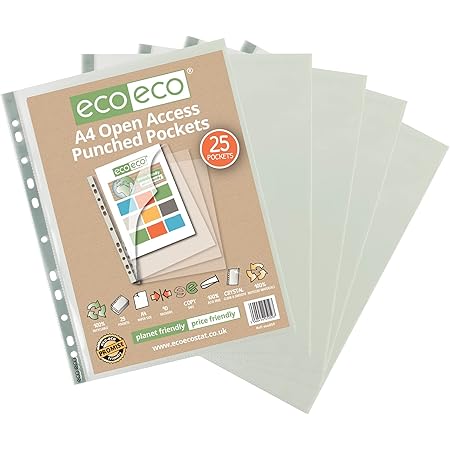 25 x Extra Strong A4 Plastic Wallets Premium + Glass Clear Poly Pockets ...