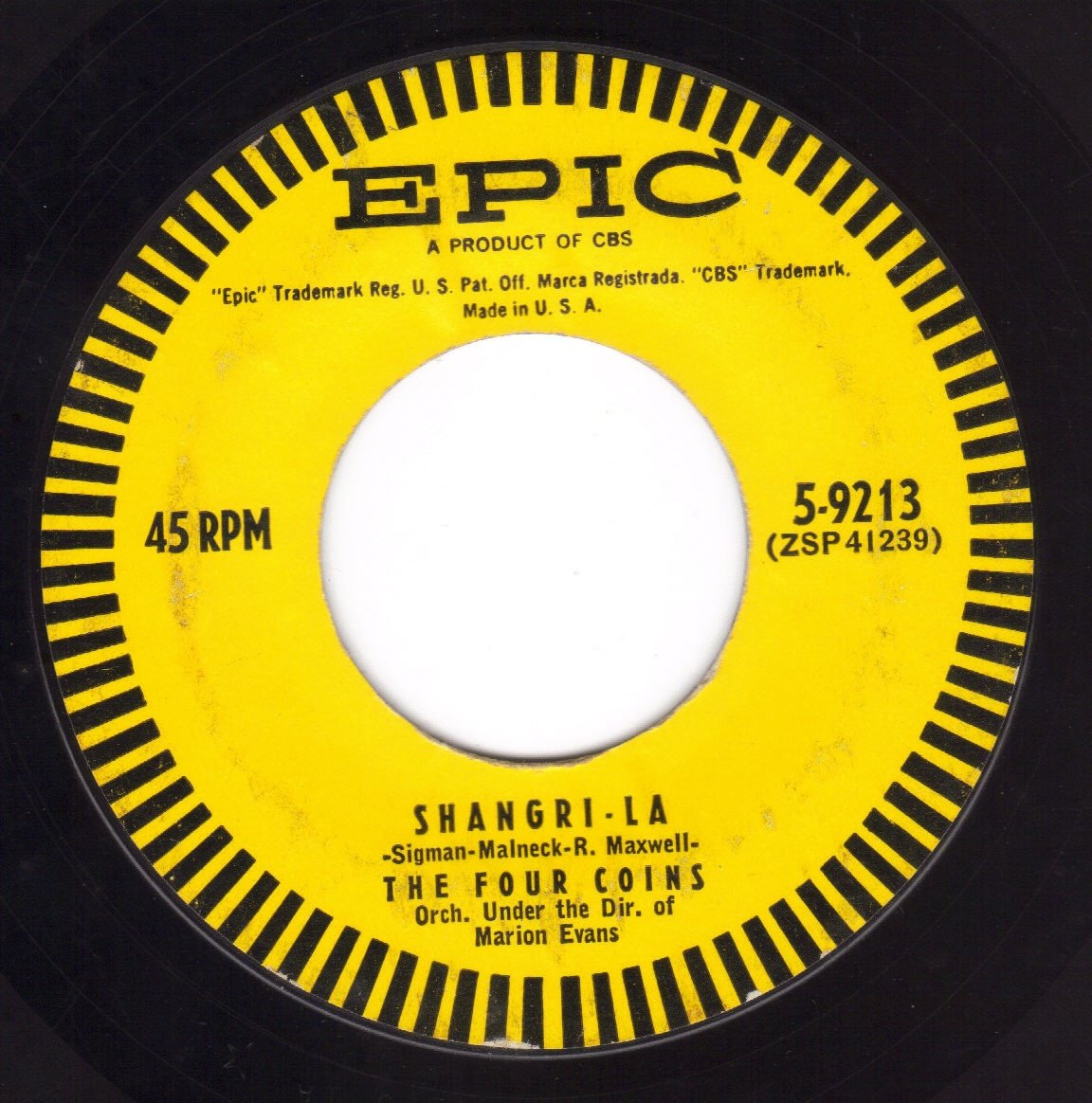 The Four Coins - Shangri-la/First In Line (VG- 45 rpm) - Amazon.com Music