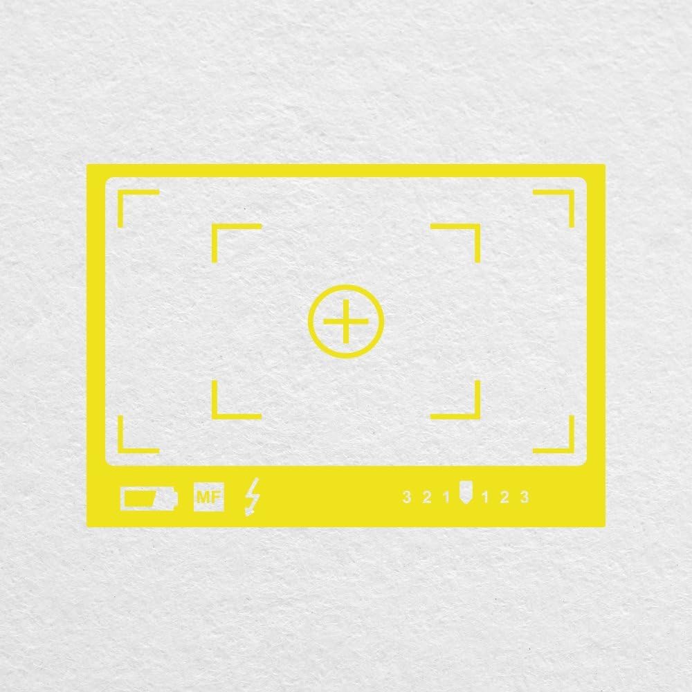 Amazon.com: Camera Viewfinder 03-5" wide YELLOW cut vinyl decal sticker ...