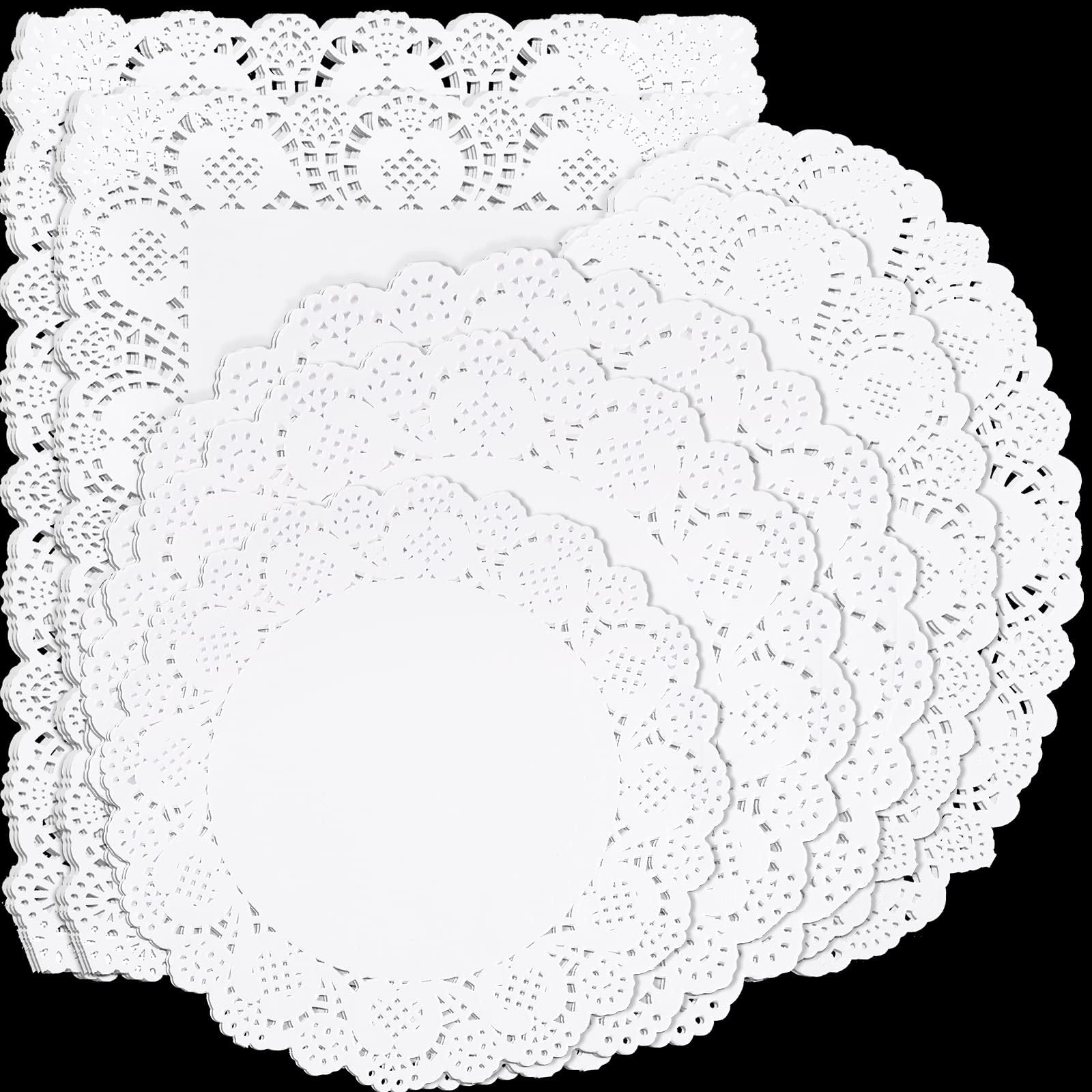 Amazon.com: AZKEEGREY 700 Pack White Paper Doilies Assorted Sizes ...