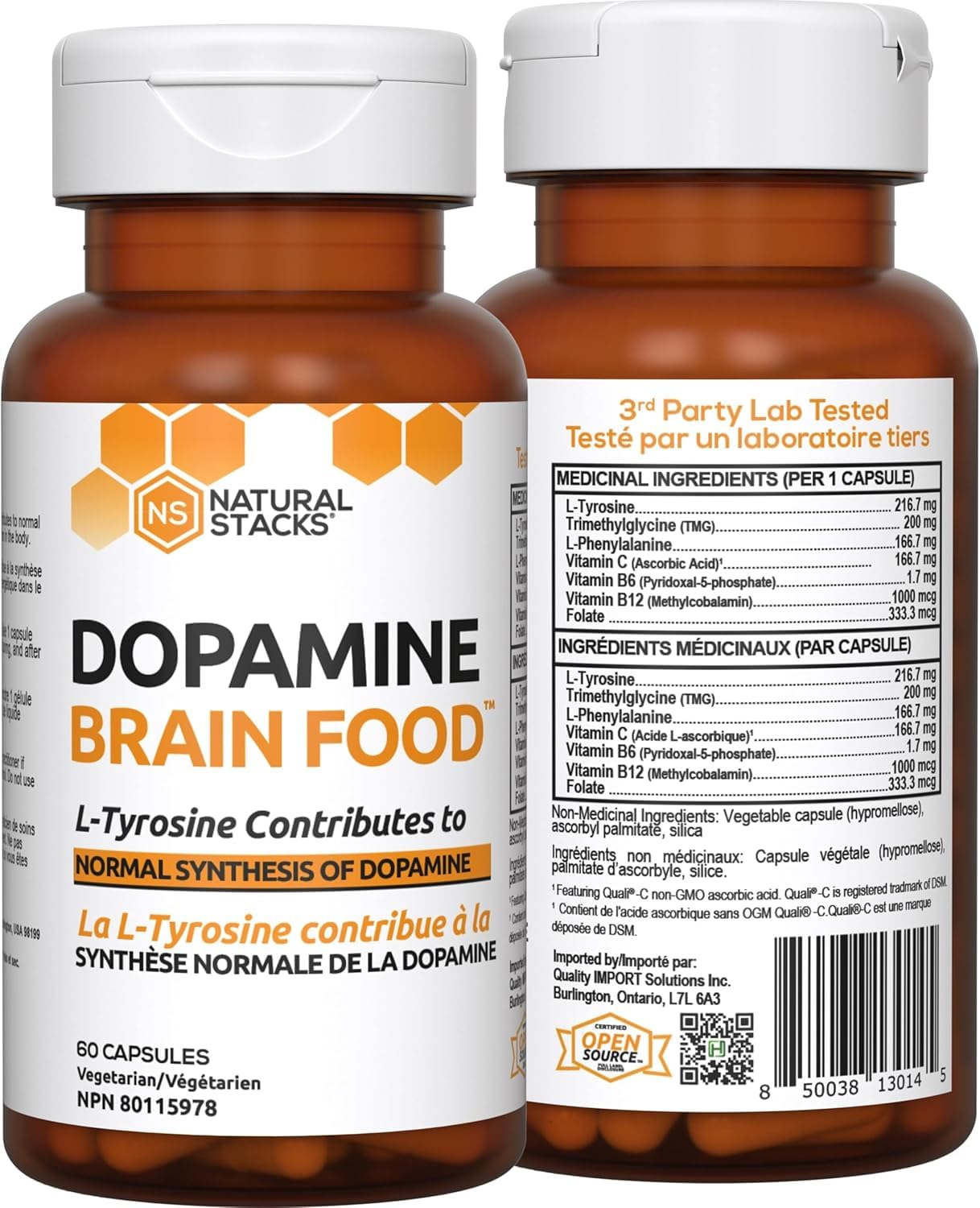 Natural Stacks Dopamine Brain Food Supplement - L-Tyrosine Contributes ...