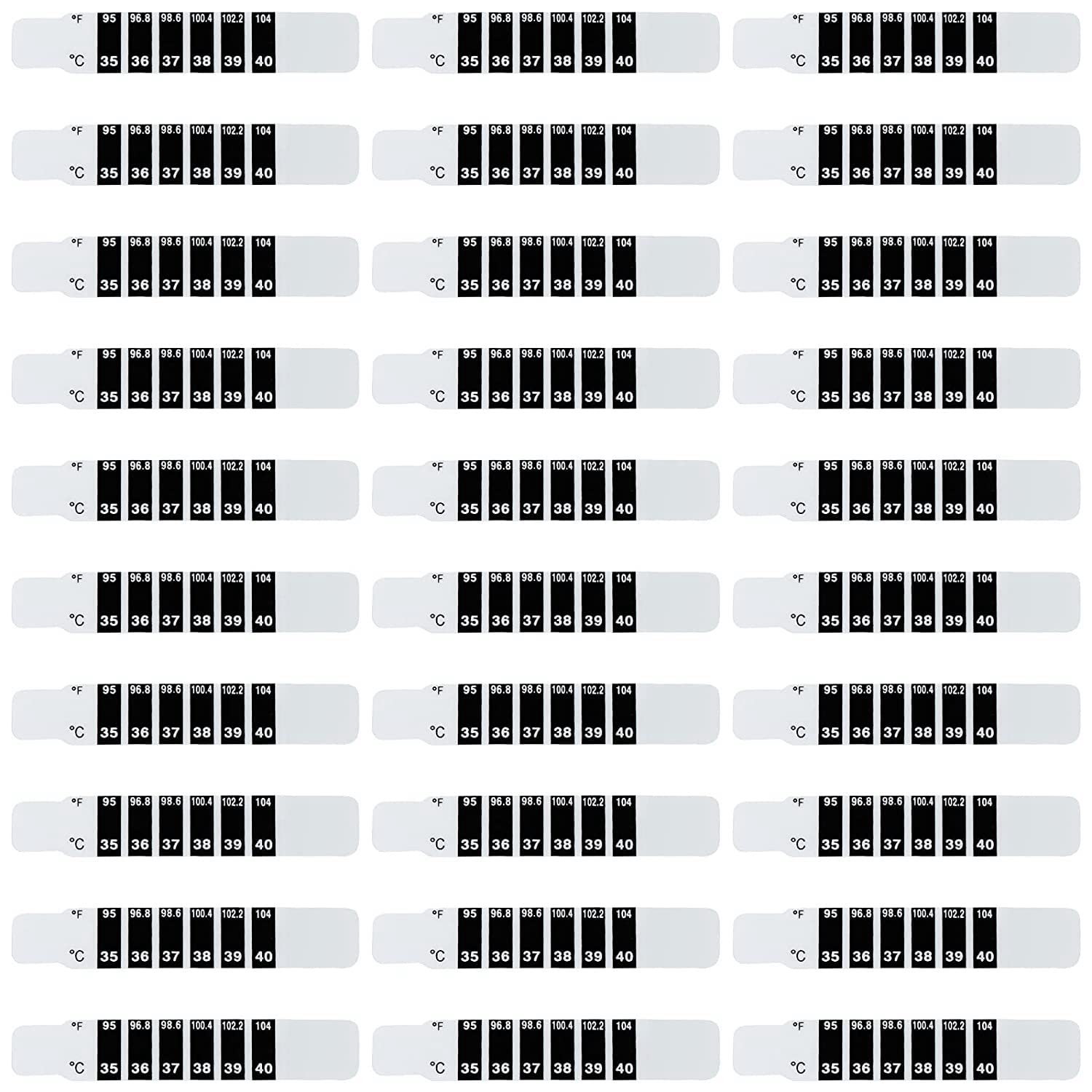 JIVIMOCO 30 Pcs Forehead Thermometer Strips Adhesive Thermometer Strips ...