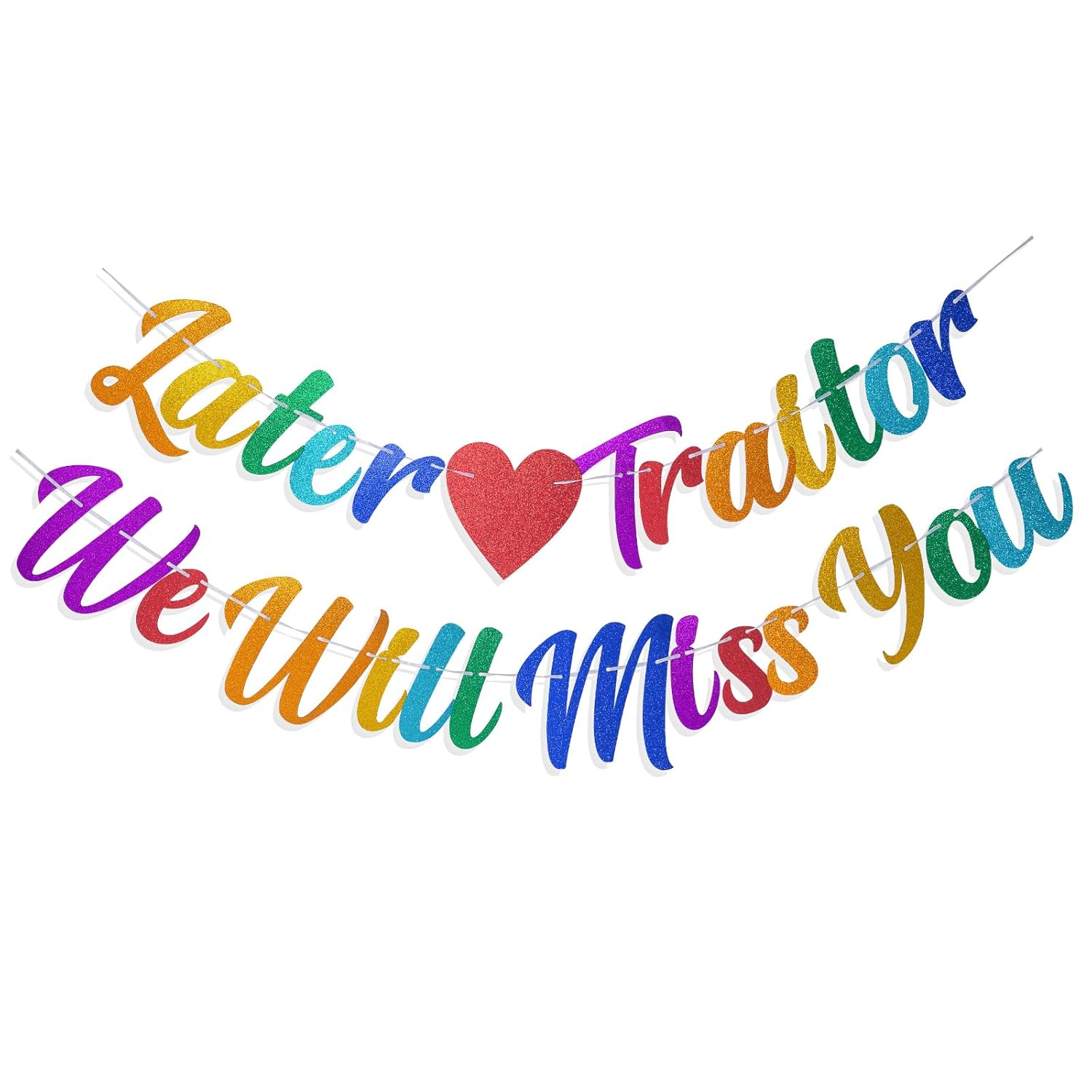 Gidobo We Will Miss You Decorations, Colorful We Will Miss You Banner ...