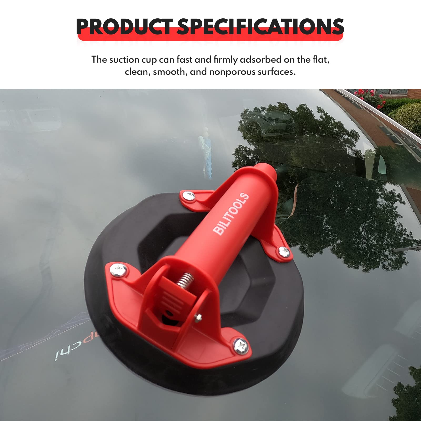 Snapklik.com : BILITOOLS 8" Glass Suction Cups To Lift Large Glass