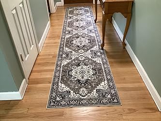 Amazon.com: Washable Kitchen Runner Rug - 2x10 Hallway Rug Distressed ...