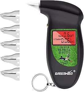 Amazon.com: GREENWON Breathalyzer Keychain Digital Alcohol Tester ...
