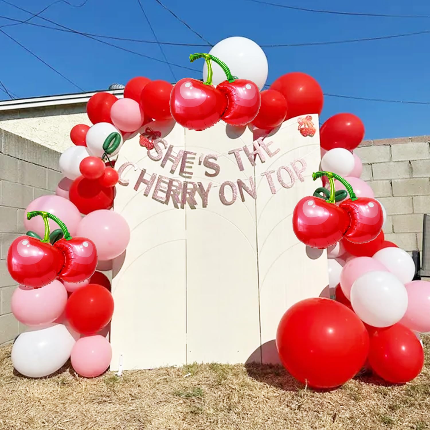 Cherry Balloons On Top Refavor Cherry Birthday Decorations Supplies ...