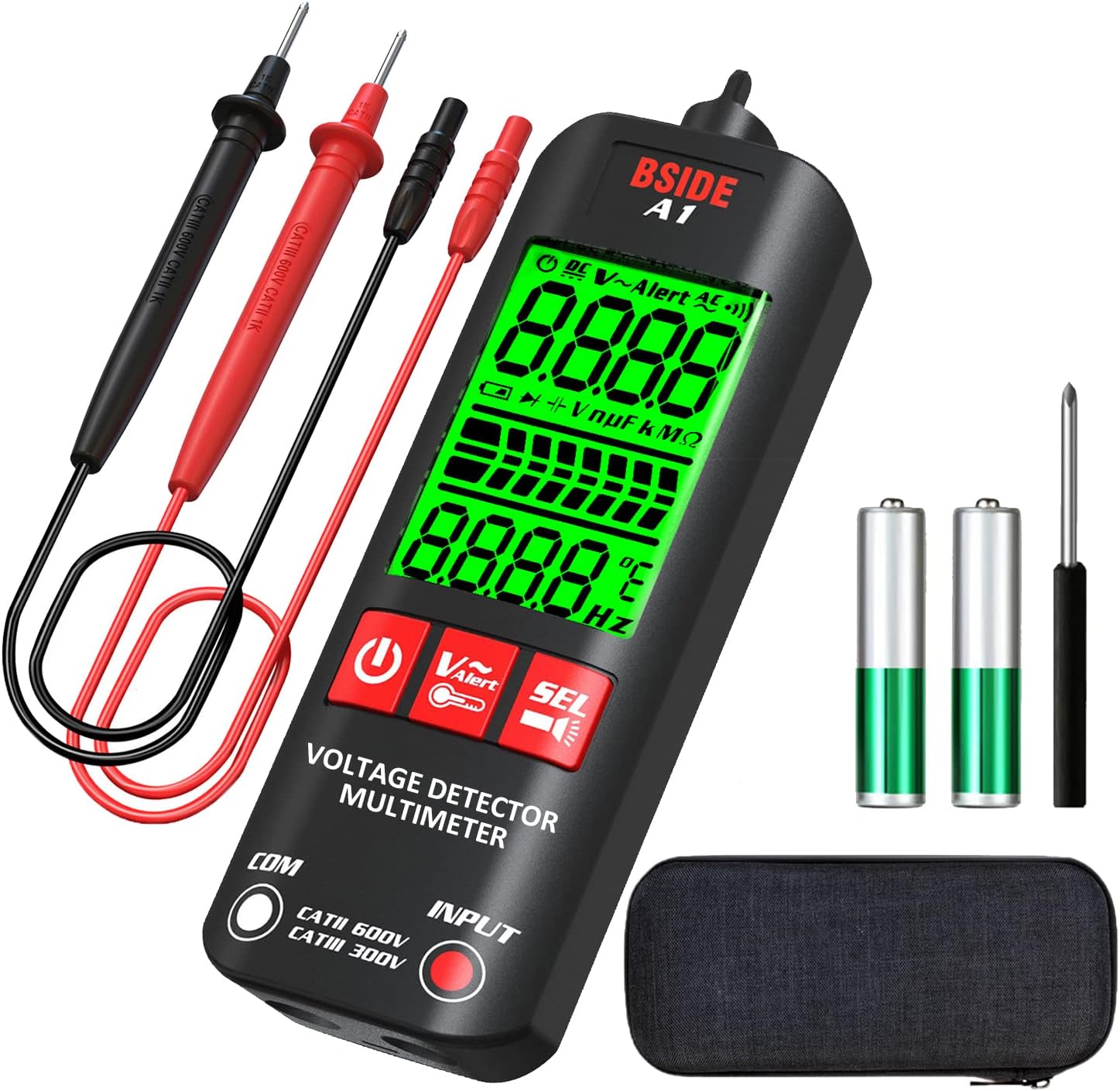 BSIDE A1 Smart Digital Multimeter Electrical Tester Pocket Voltage ...