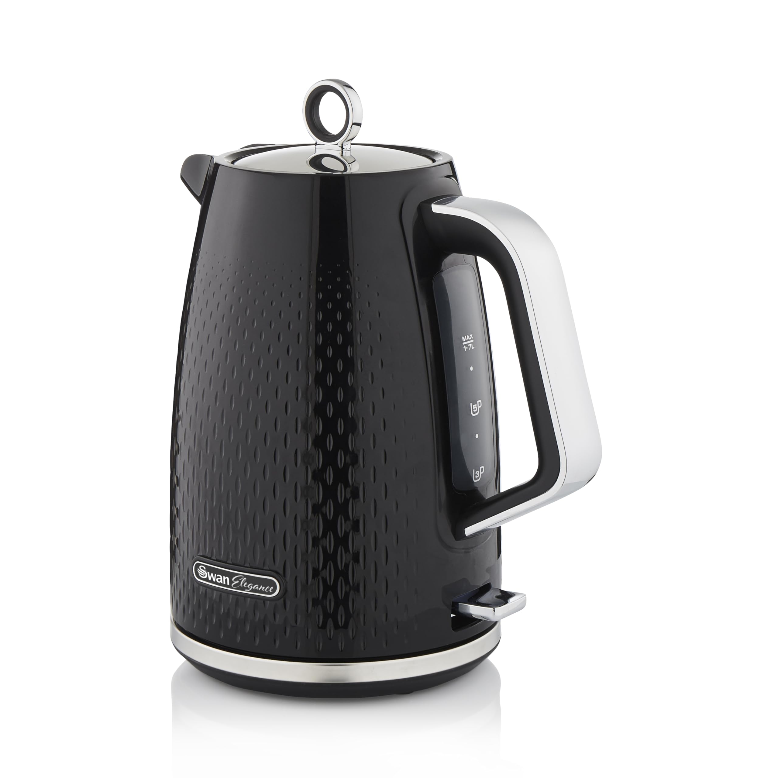 Swan SK14016BLK Elegance Cordless Kettle, Sleek Textured Gloss Finish ...