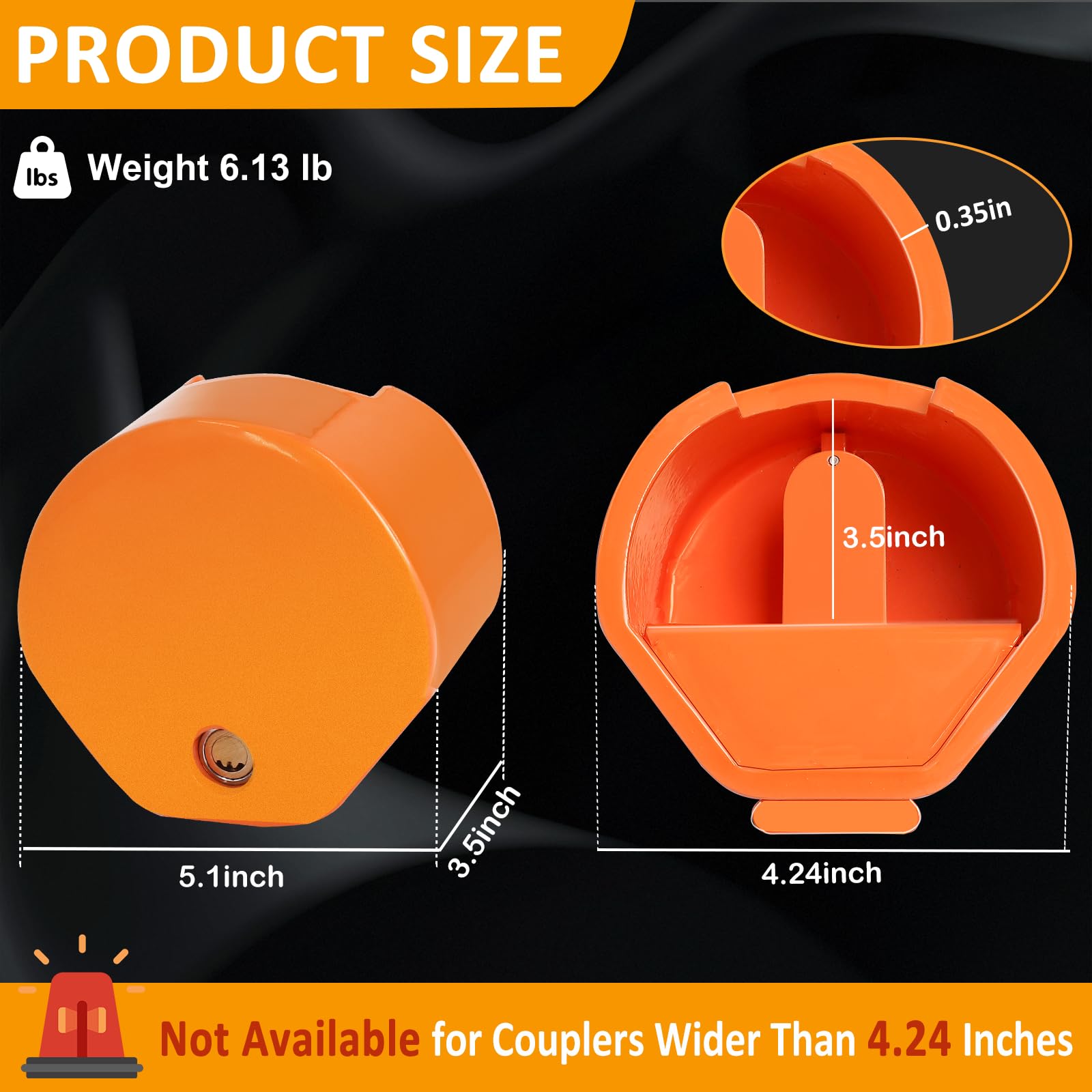 Snapklik.com : Heavy Duty Trailer Coupler Lock, Trailer Tongue Locks ...