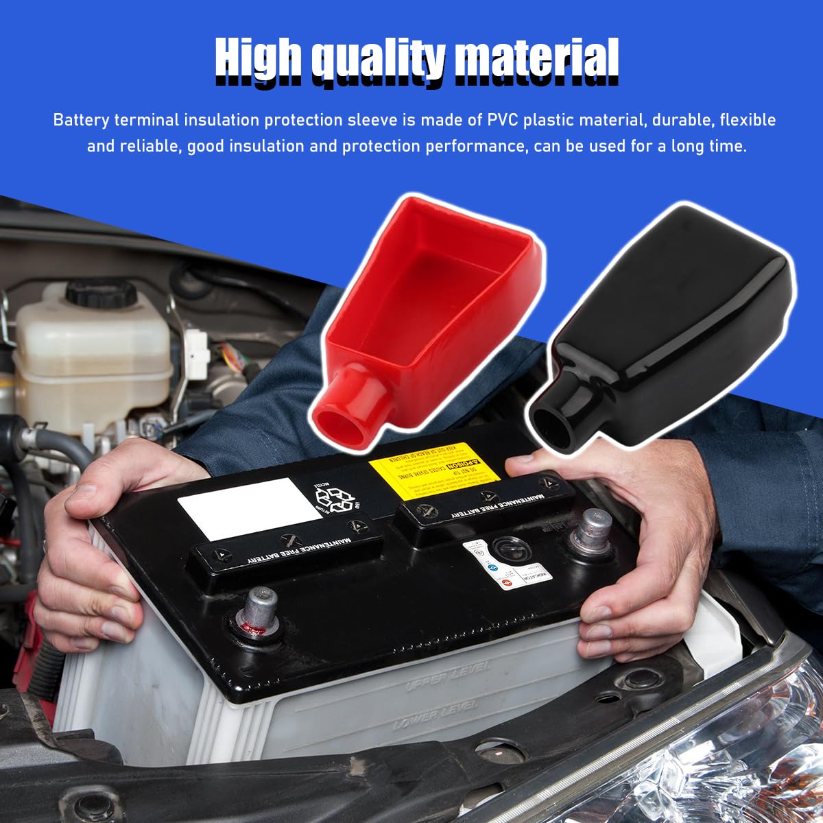 Snapklik.com : 2 PCS Battery Terminal Covers For Car, Flexible Battery ...