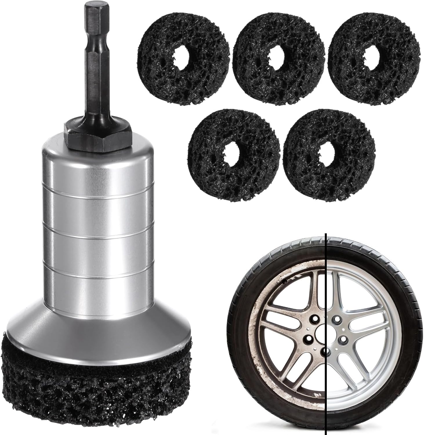 Amazon.com: COSYOO 6 Pcs Wheel Hub Cleaning Tools, Quick Rust Removal ...