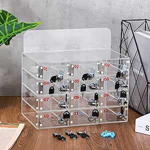 Dtyubfg Cell Phone Locker Box for Classroom Clear Acrylic Cell Phone ...