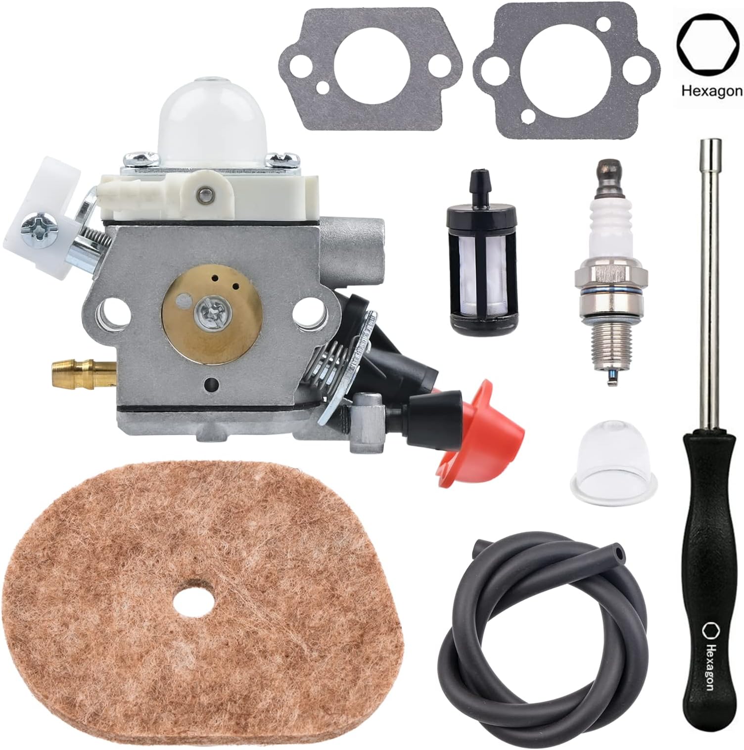 Amazon.com: Mikatesi 4144 120 0608 FS56RC Carburetor Kit for Stihl C1M ...