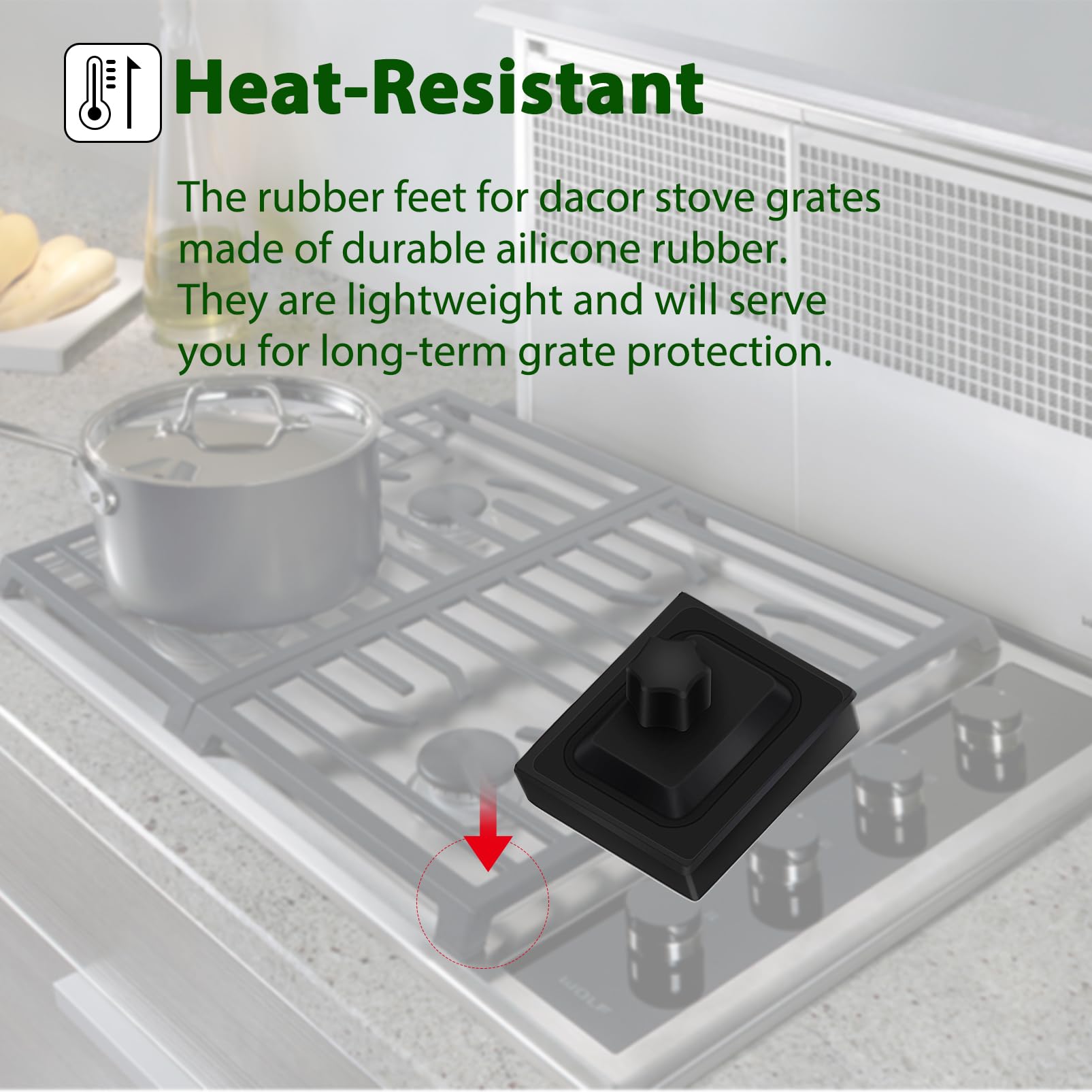 Snapklik.com : 826885 Stove Grate Rubber Feet Replacement Parts For ...