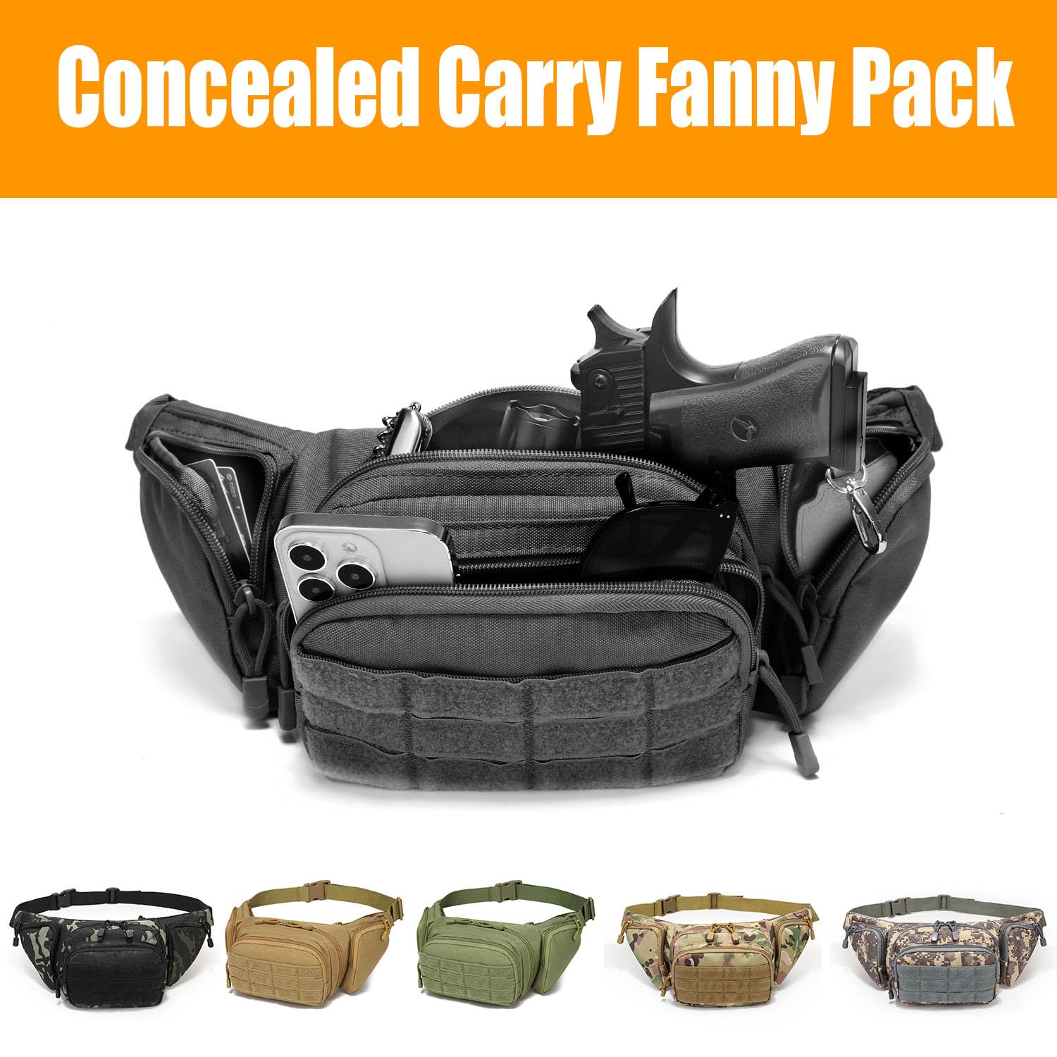 Snapklik.com : ONE WVW PIN Gun Holster Fanny Pack For Men Women ...