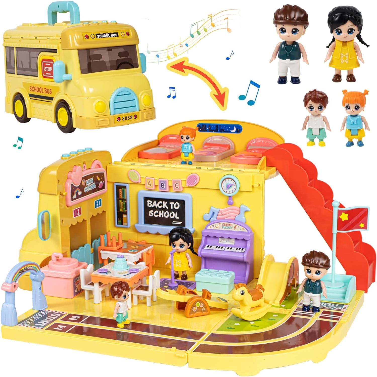 Buy Shivay Enterprise Dollhouse Camper Van, Portable School Bus ...