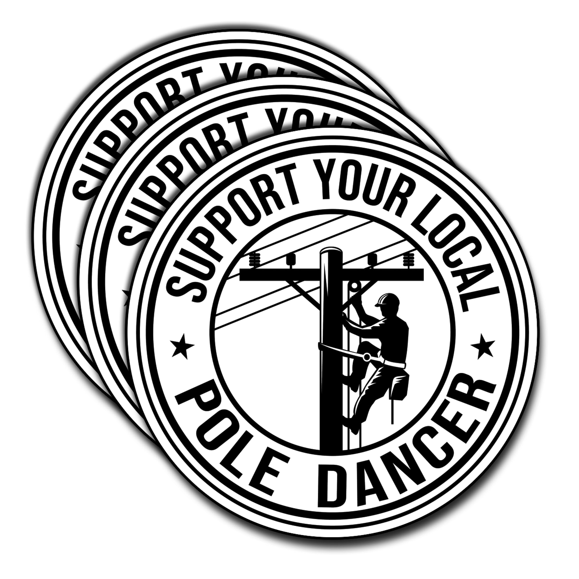 Amazon.com: (3Pcs) Support Your Local Pole Dancer Sticker, Gifts for ...
