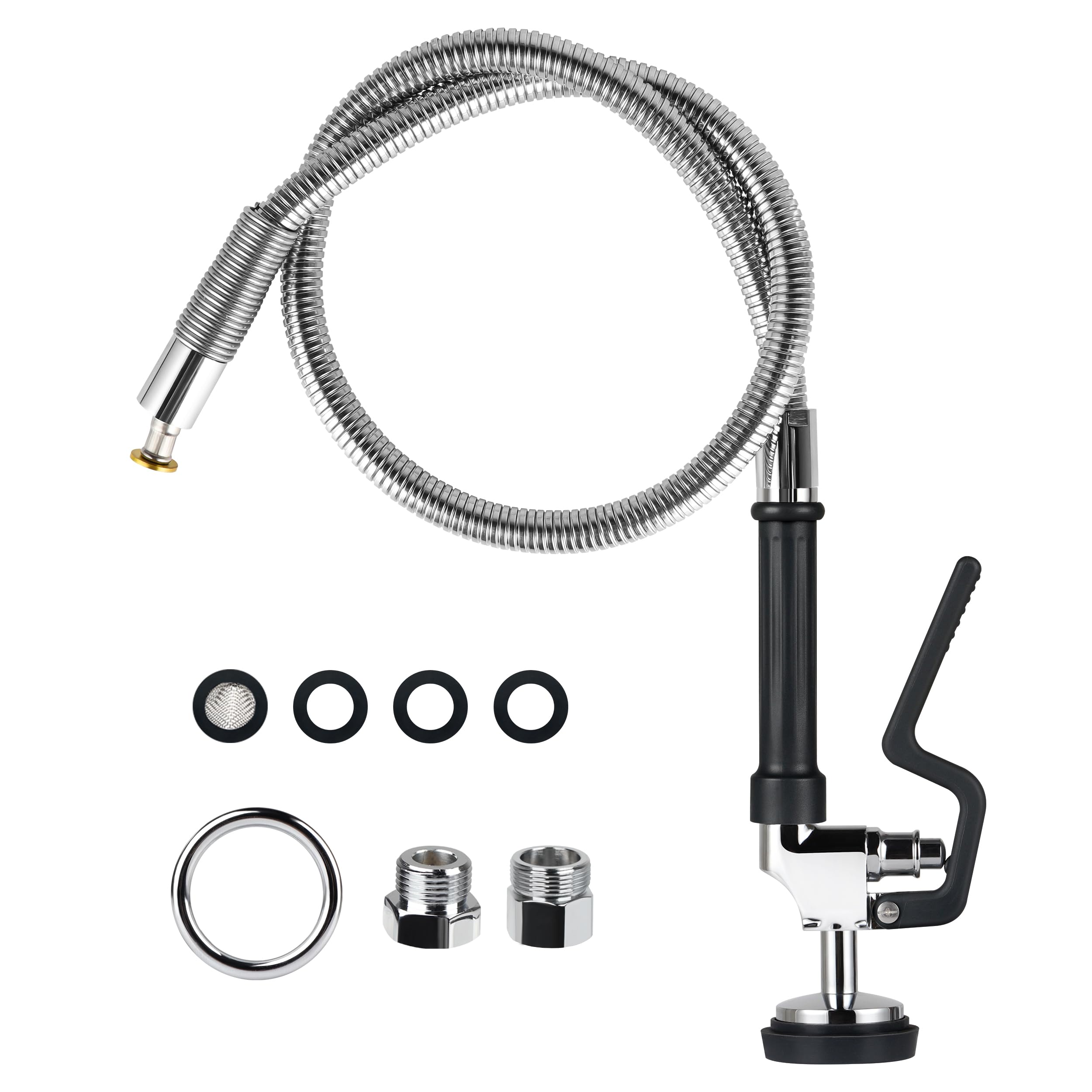 Pre Rinse Hose with Spray Valve 38 inch Flexible Stainless Hose ...