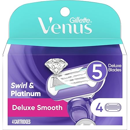 Amazon.com: Gillette Venus Deluxe Smooth Platinum Razors for Women, 1 ...