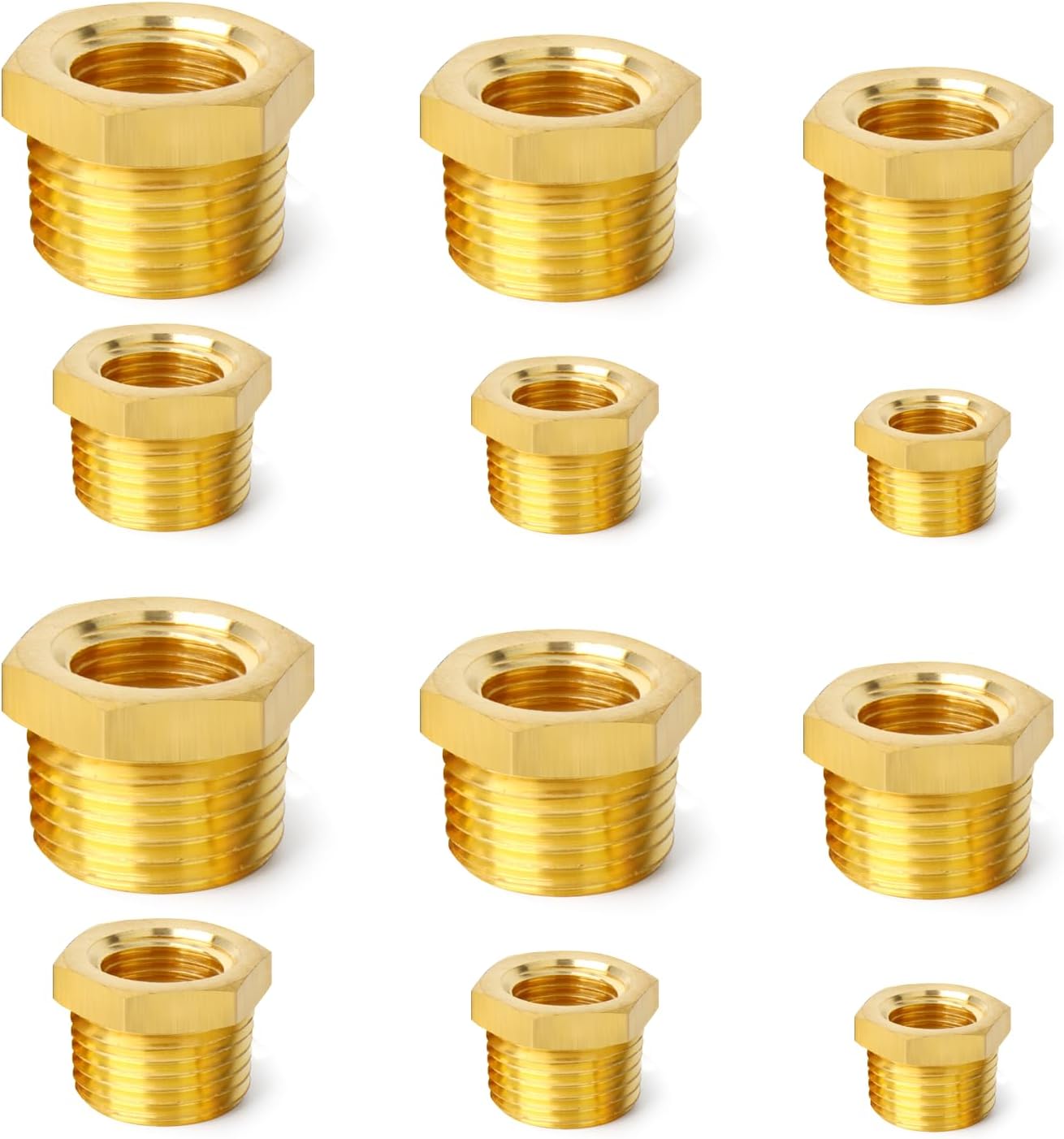 Amazon.com: ChillWaves Brass Pipe Fitting Kit, Hex Bushing 1/4"×1/8", 3 ...