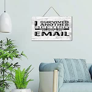 Amazon.com: Distressed Family Wall Art Decor Wooden Sign I Survived ...