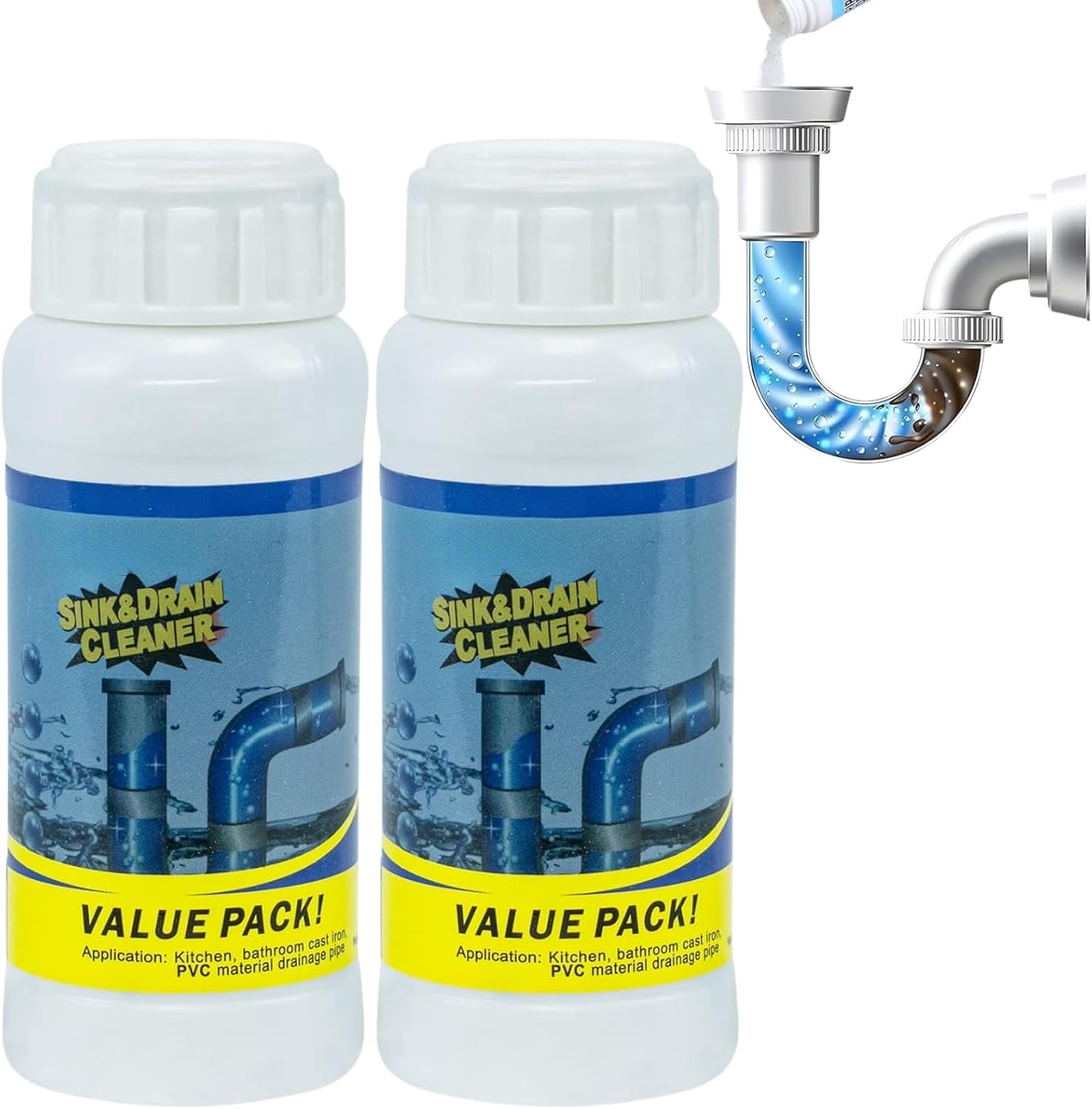 Amazon.com: 2Pcs Sink&Drain Cleaner,Powerful Sink and Drain Cleaner ...